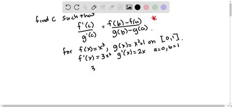 Solvedapply The Extended Mean Value Theorem To The Functions F And G On The Given Interval
