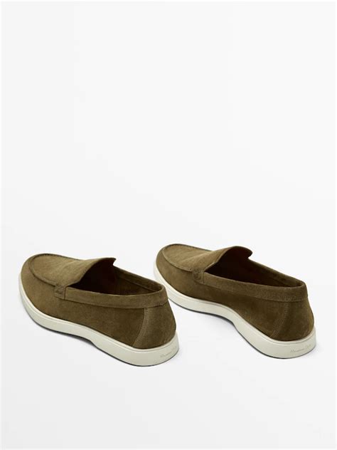 Split Suede Leather Loafers · 1 530 · Shoes Massimo Dutti
