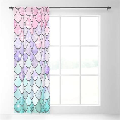 Mermaid Pastel Pink Purple Aqua Teal Curtain Die Besten Deals Und