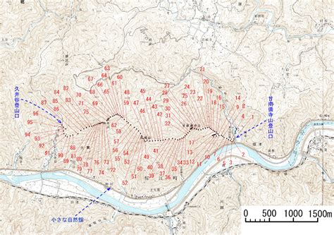 国土地理院発行 1 25000地形図川本をコピーしたものに加筆