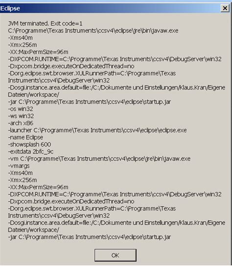 Abort And Error Message When Debbuging Ccs V42500005 Code Composer