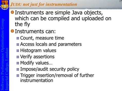 Ppt Distributed Java Applications Dynamic Instrumentation And Automatic Optimisation