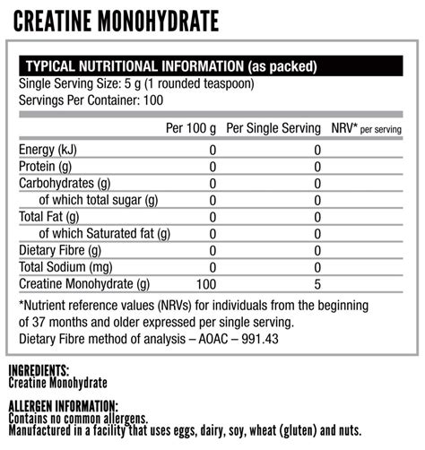Nutritech Creatine Mono 500g All Star Nutrition