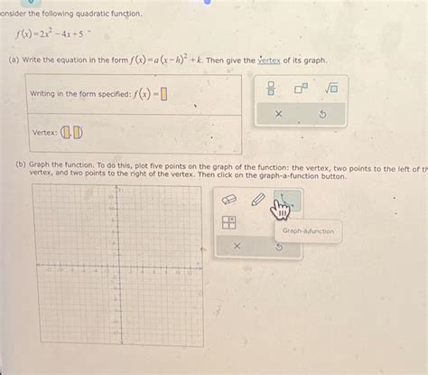 Solved Consider the following quadratic function f x x² Chegg