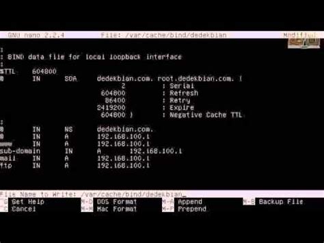 Cara Membuat DNS Menggunakan Debian 6 05 YouTube