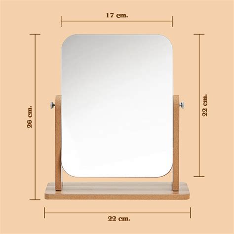 กระจก ตั้งโต๊ะ ตระจกแต่งหน้า กระจกมินิมอล กระจกไม้มินิอล สไตล์เกาหลี B 028 Th
