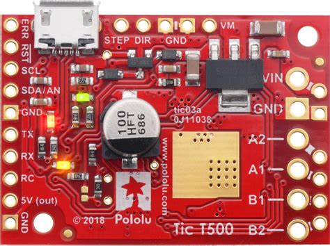 Tic T USB Multi Interface Stepper Motor Controller Opencircuit