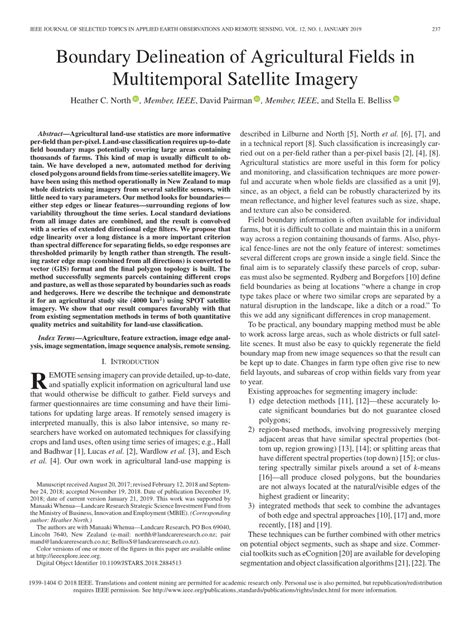 Pdf Boundary Delineation Of Agricultural Fields In Multitemporal Satellite Imagery