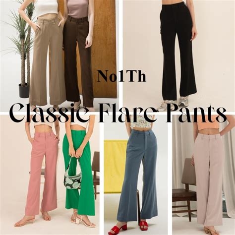 No1th กางเกงขาม้า รุ่น Classic Flare Pants บางไซส์ Pre Order Th
