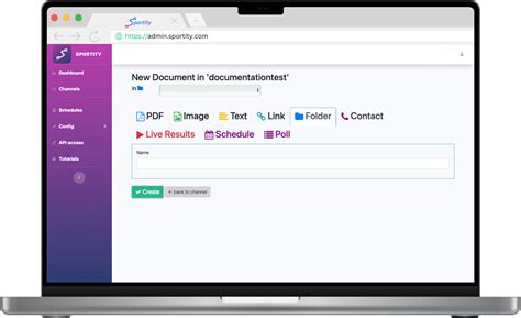 Creating A Folder Sportity App Documentation