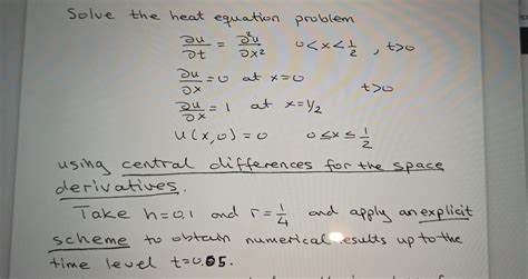 Solved 257 Solve The Heat Equation Problem O