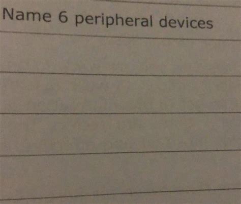 Solved Name 6 Peripheral Devices [others]
