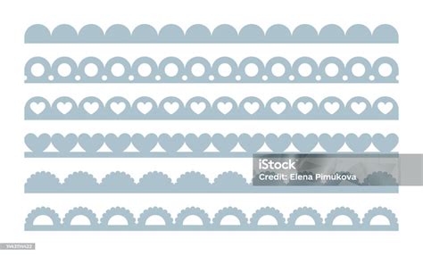 가리비 가장자리 이음새가 없는 브러시 스트로크 세트 간단한 가리비 테두리 패브릭 레이스 실루엣 귀여운 빈티지 프릴 장식품을