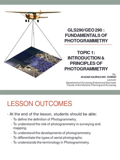 Chapter 1 Introduction Of Photogrammetry Pdf Topography Aerial Photography