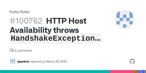 Host Availability Throws `handshakeexception` Error While Running `flutter Doctor V