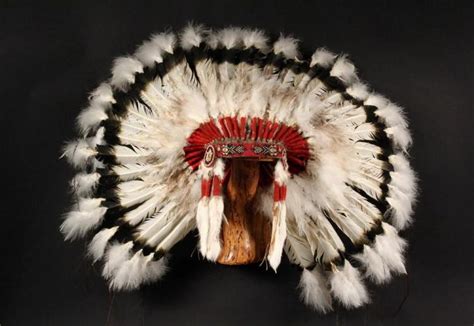 Sold Price Replica Native American War Bonnet Fully Feathered Bonnet In The Style Of The