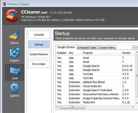 Ccleaner 325 Update Brings Chrome Extension Management Capabilities Ghacks Tech News Ccleaner 325 Update Brings Chrome Extension Management Capabilities Ghacks Tech News