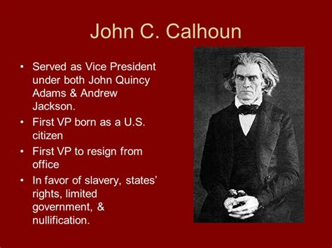 Why Did John C Calhoun Resign As Vice President Daily Hand Tools