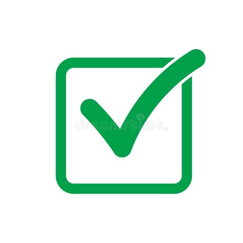 Check List Button Icon Check Mark In Box Sign Stock Vector