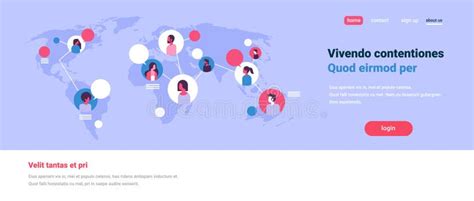 People On World Map Chat Bubbles Global Communication Teamwork