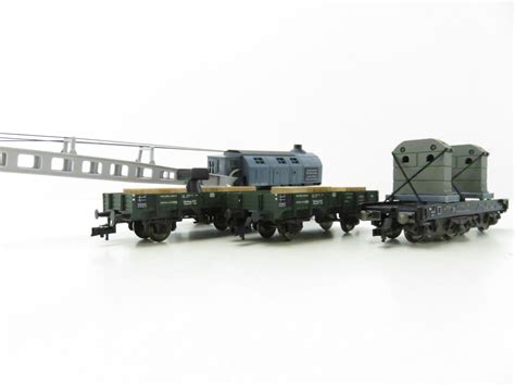 Per1015 Fleischmann 5597 H0 Ac Kranzug Set Db Krupp Ardelt Ovp Modellbahn Rhein Main