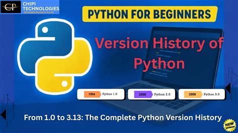 Python For Beginners Version History Of Python Youtube