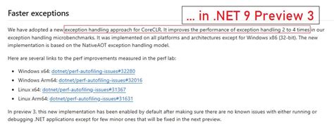 Faster Exceptions Coming In Net 9 🚀 Preview 3 𝘫𝘶𝘴𝘵 Dropped And It Includes Improvements In