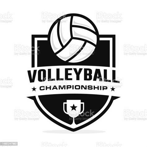 배구 로고 디자인 벡터 일러스트레이션 Championship에 대한 스톡 벡터 아트 및 기타 이미지 Championship