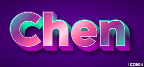 Chen Text Effect And Logo Design Name