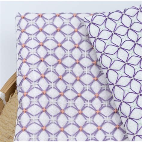 Sashiko Kit Pre Printed Pattern Sashiko Sampler K Grandado