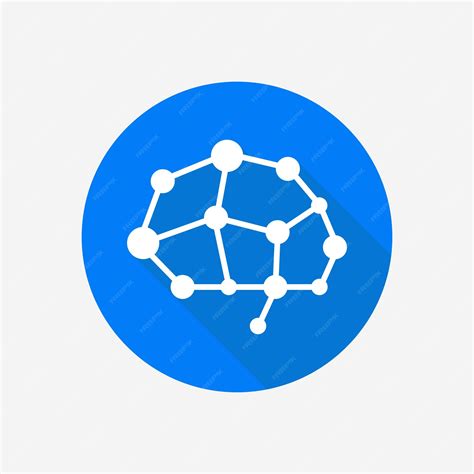 Premium Vector Human Brain With Neural Network Flat Vector Icon