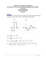 Laplace Transform Review Problems Solutions Analysis Course Hero