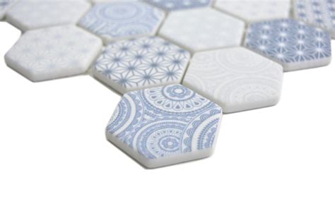 Hexagon Bloom Decor Mosaic Tile Luxury Tiles Uk