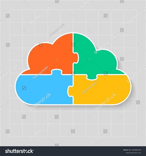 Four Steps Puzzle Diagram Infographic Business Stock Vector Royalty Free Shutterstock