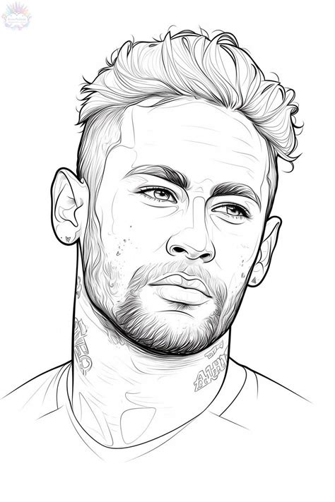 Desenho Do Neymar Para Colorir Baixe Imprima E Pinte Ideias