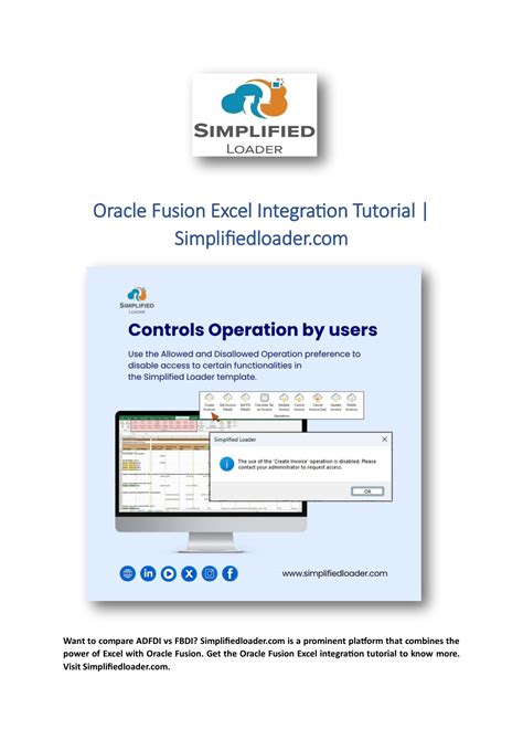 Ppt Oracle Fusion Excel Integration Tutorial Powerpoint Presentation
