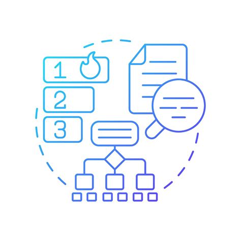 Recursive Chunking Blue Gradient Concept Icon Dividing Data Into Smear