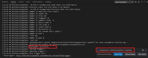unable to deploy basic example request1 to azure function using vscode python stack overflow