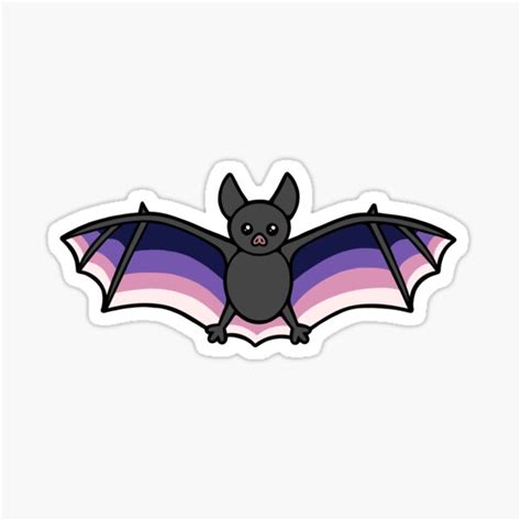 Asexual Spectrum Pride Bat Sticker For Sale By Lunyssa Redbubble