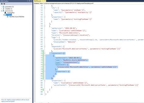 how do i automatically install new relic extension using azure arm