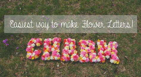 Flower Letters Diy Spring Craft Lauren Emily Wiltse