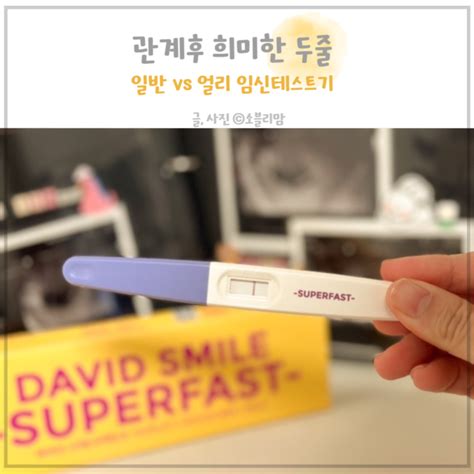 얼리 임신테스트기 사용시기 사용법 관계후 희미한 두 줄 네이버 블로그