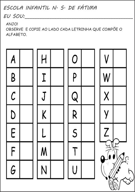 Alfabeto Ilustrado Para Colorir Imprimir Moldes