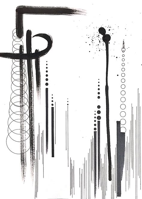 달리기의 속도감을 추상적 표현마카 먹 펜 그래픽 추상화 드로잉 강좌