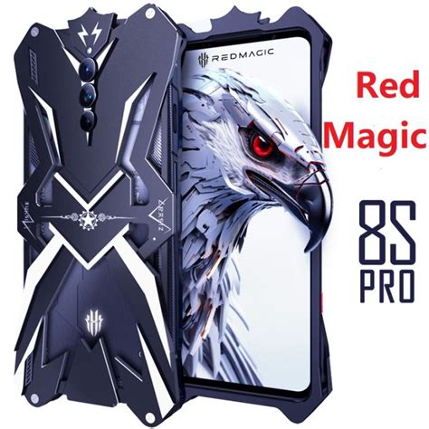 Zimon Metal Case For Zte Nubia Red Magic S Pro Metal Protective Shell Aluminum Alloy Bumper