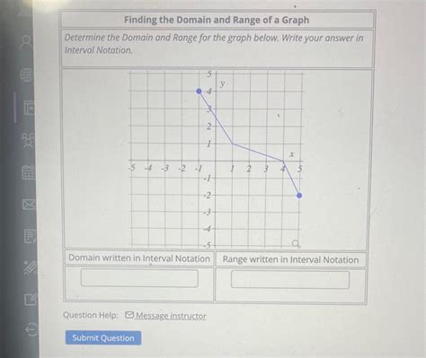 solved finding the domain and range of a graph determine the