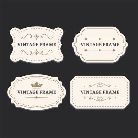 Premium Vector Old Vintage Frame Set