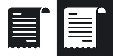 Invoice Icon Set Pay Tax Receipt Symbol Order Vector Image