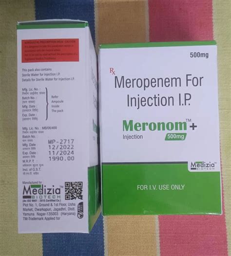 Meropenem 500mg At ₹ 250vial Pharmaceutical Injection In