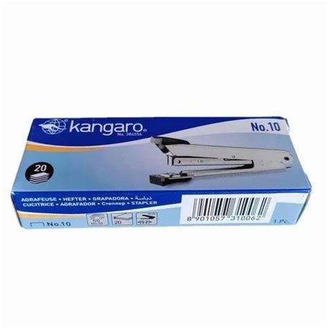 Silver Kangaro Stapler No 10 Stapling Capacity 20 Sheet Finish Type